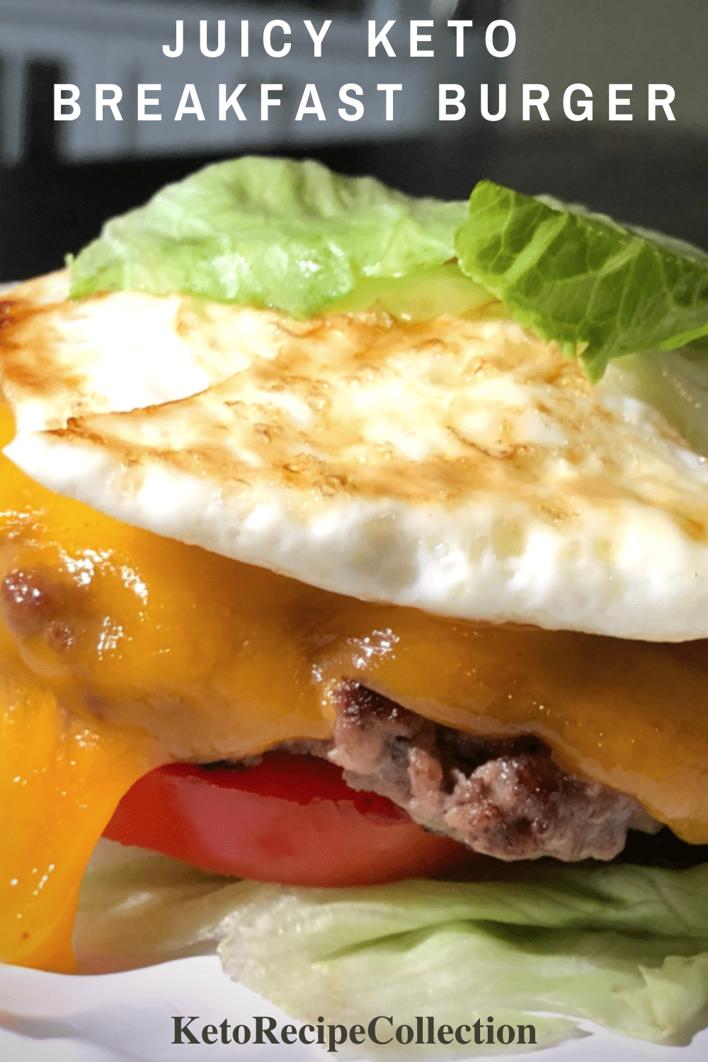 Breakfast Cheeseburger Wrapped in Lettuce - Keto Recipe Collection